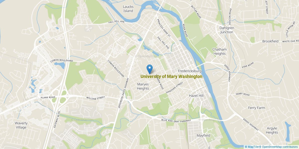 University Of Mary Washington Campus Map - Map